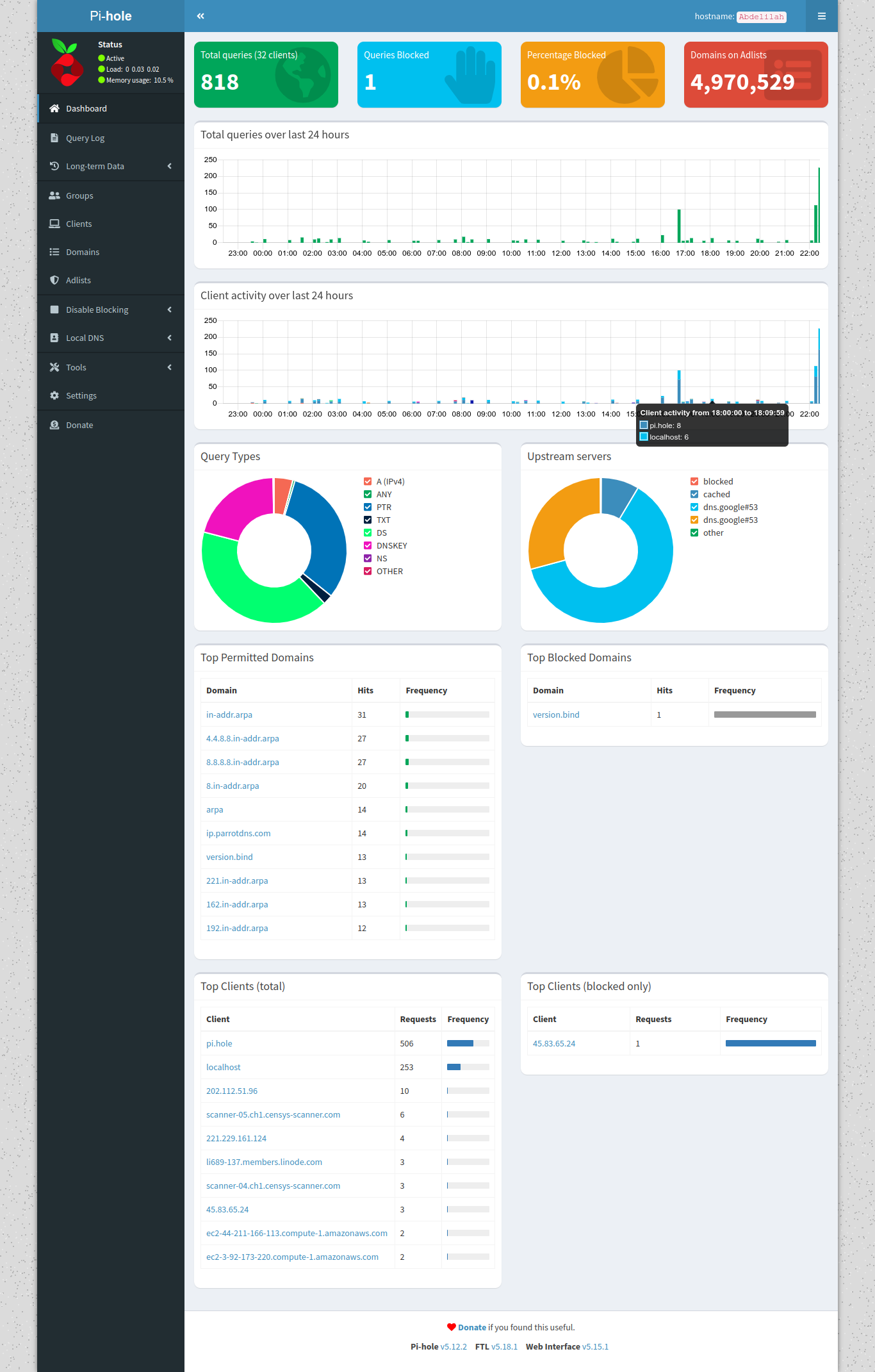 اضافة قواعد لحجب جميع أنواع الإعلانات و المواقع الاباحية Pi-Hole - شبكات وخوادم واستضافة الخدمات ...
